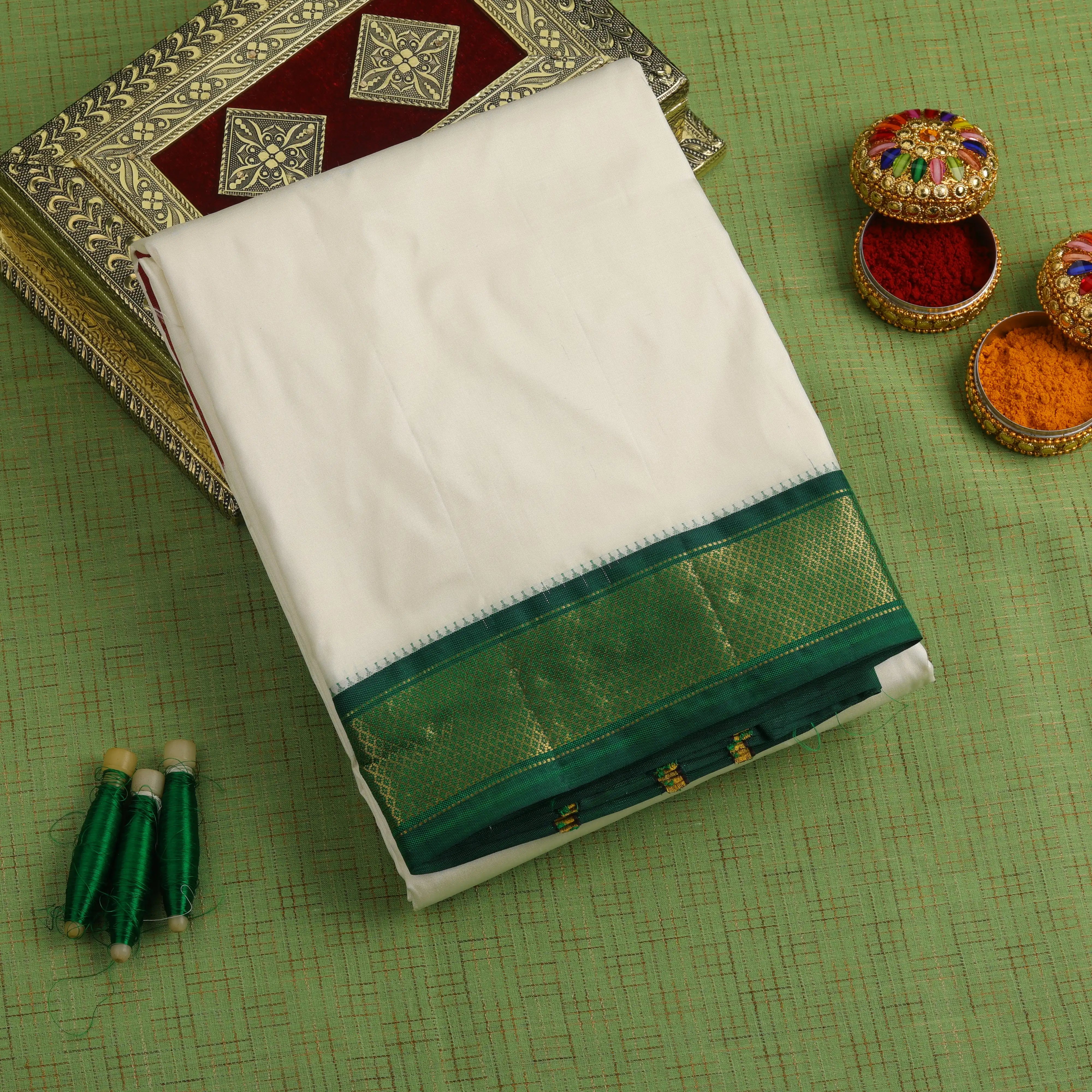 Horad Tradition Pure Silk 9 KAN Dhoti (9X5) – HORAD