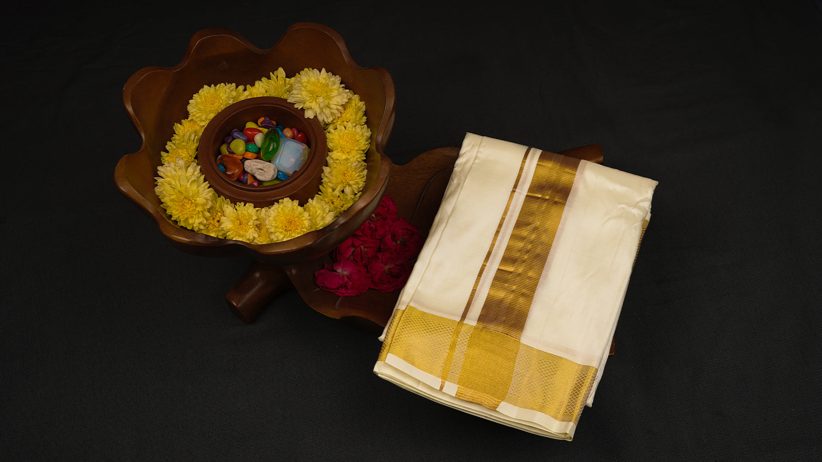 Horad Silk Blend Half White 1.75” Dhoti – HORAD